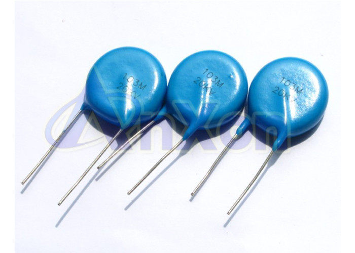 Blue Ceramic Disc Capacitor 15KV103 10000PF Leaded Type Ceramic Disc ...