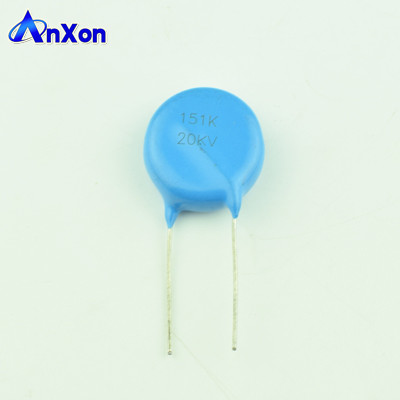 High Voltage Condensador 24KV 150PF 151 Blue Disc Leaded Type Ceramic ...